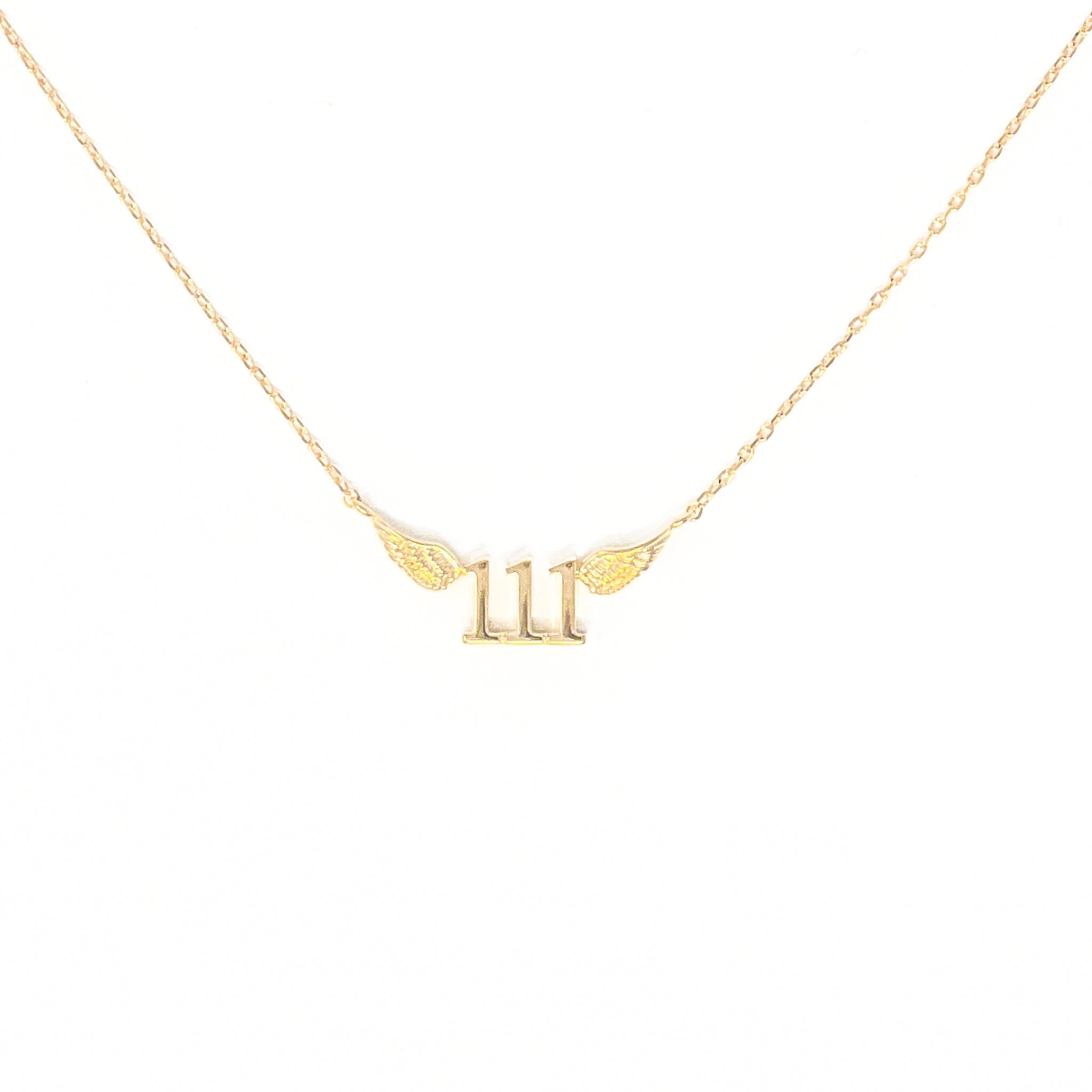 111 Angel Number Necklace (Gold Color) - NEW BEGINNINGS – House of ...