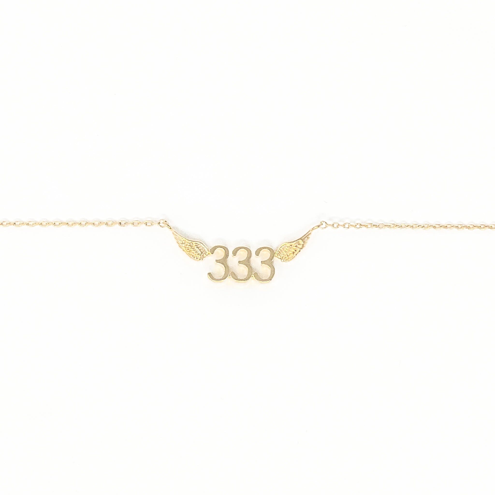 333 Angel Number Necklace (Gold Color) - SACRED TRINITY – House of ...